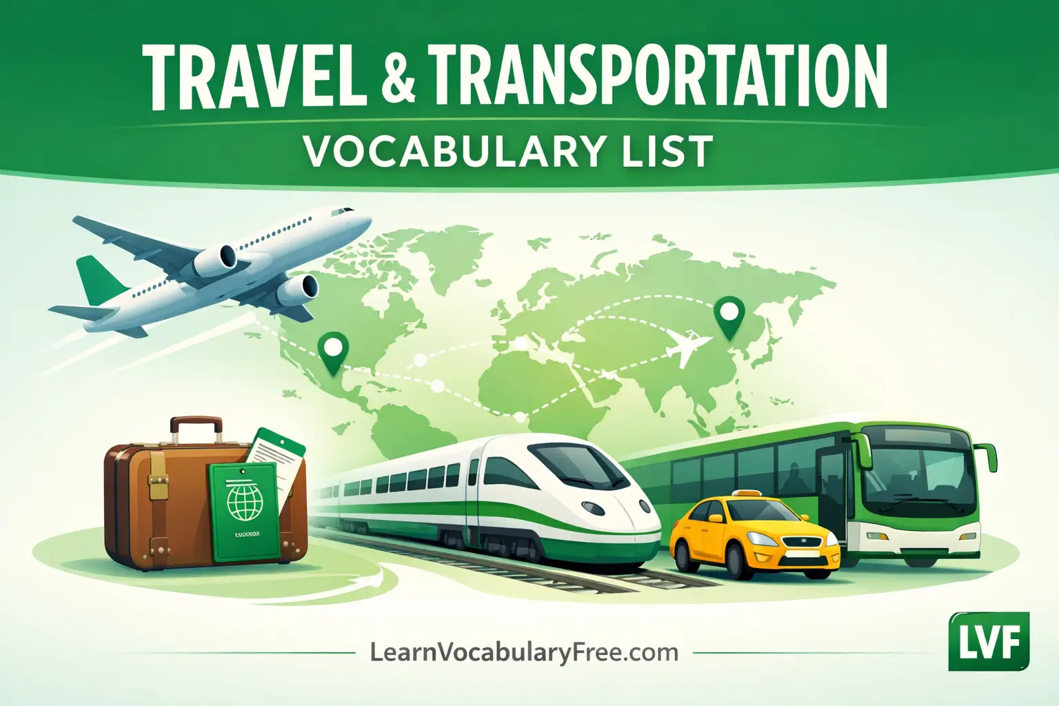 Travel and Transportation Vocabulary: Essential Travel English Words ...