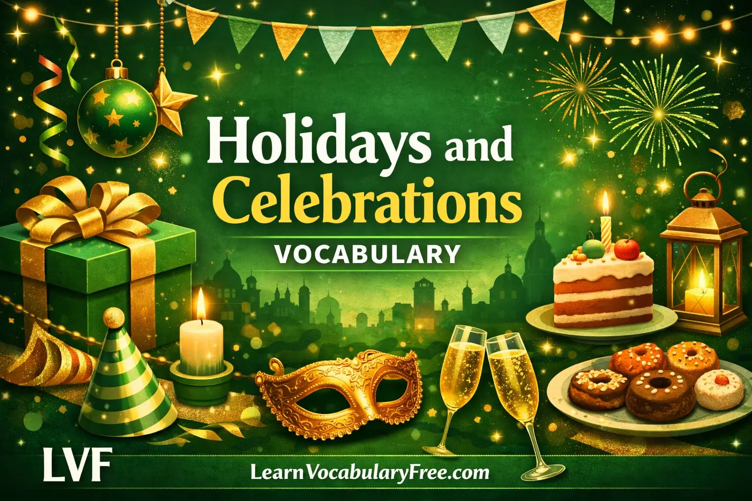 Holidays and Celebrations Vocabulary List with Meanings, Examples, and ...