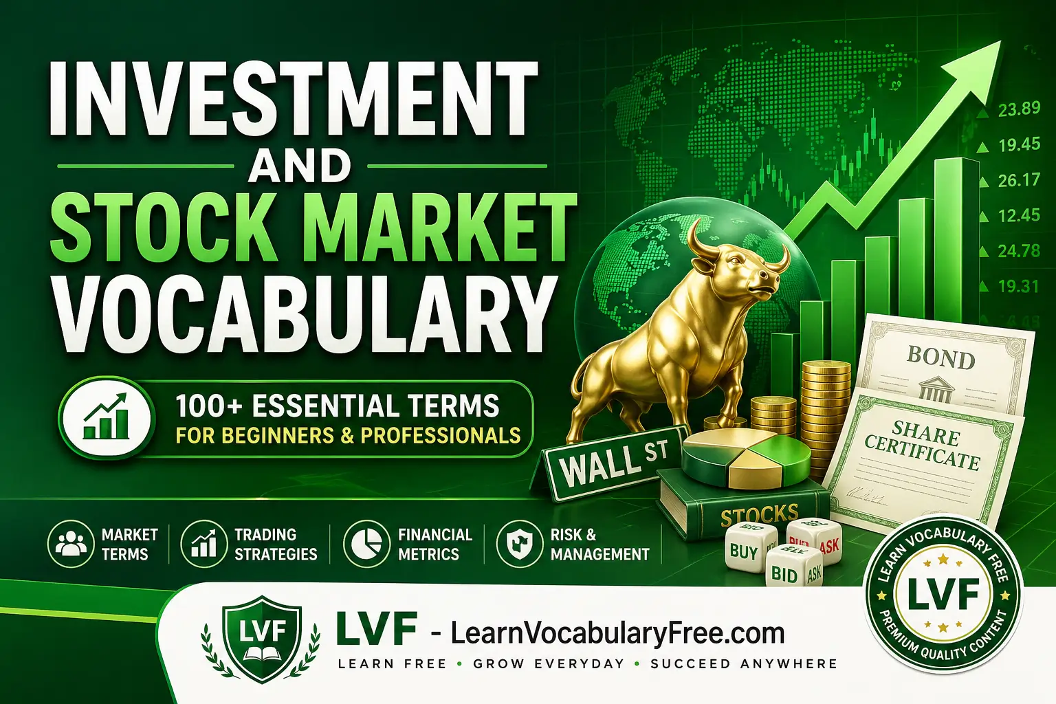 Investment and Stock Market Vocabulary List: 100+ Essential Terms for ...
