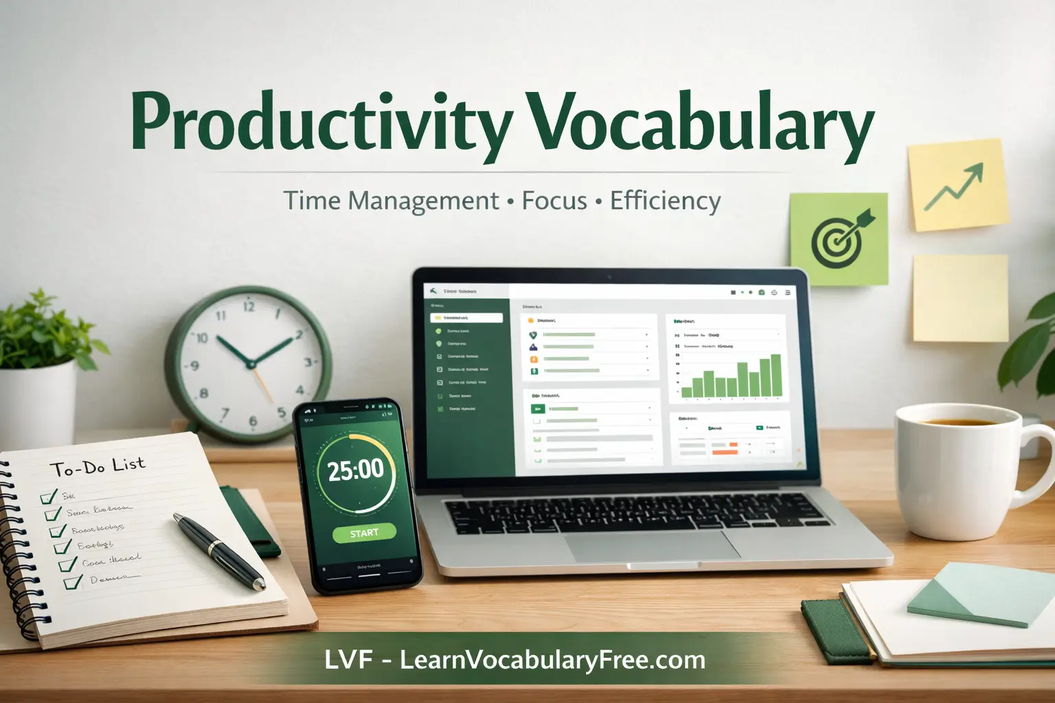 Productivity Vocabulary List: Key Terms for Time Management, Focus ...